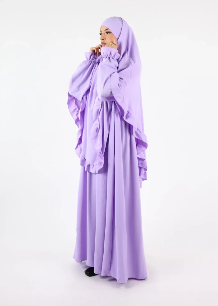Abaya and Khimar Set Rahma - Light Lavender - Ina Collection
