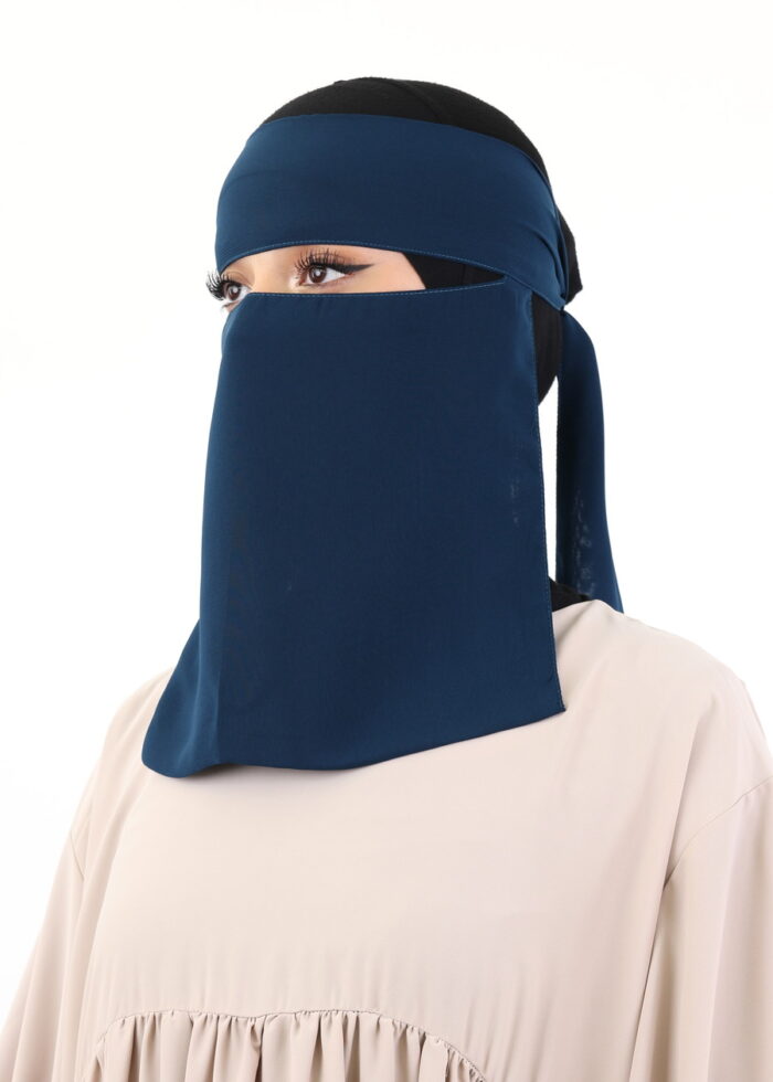 Full Niqab Short - No Pinch - Dark Teal - Ina Collection