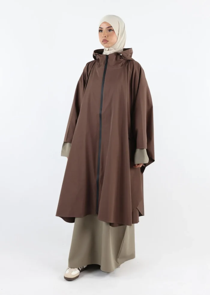 Waterproof Poncho - Coffee - Ina Collection