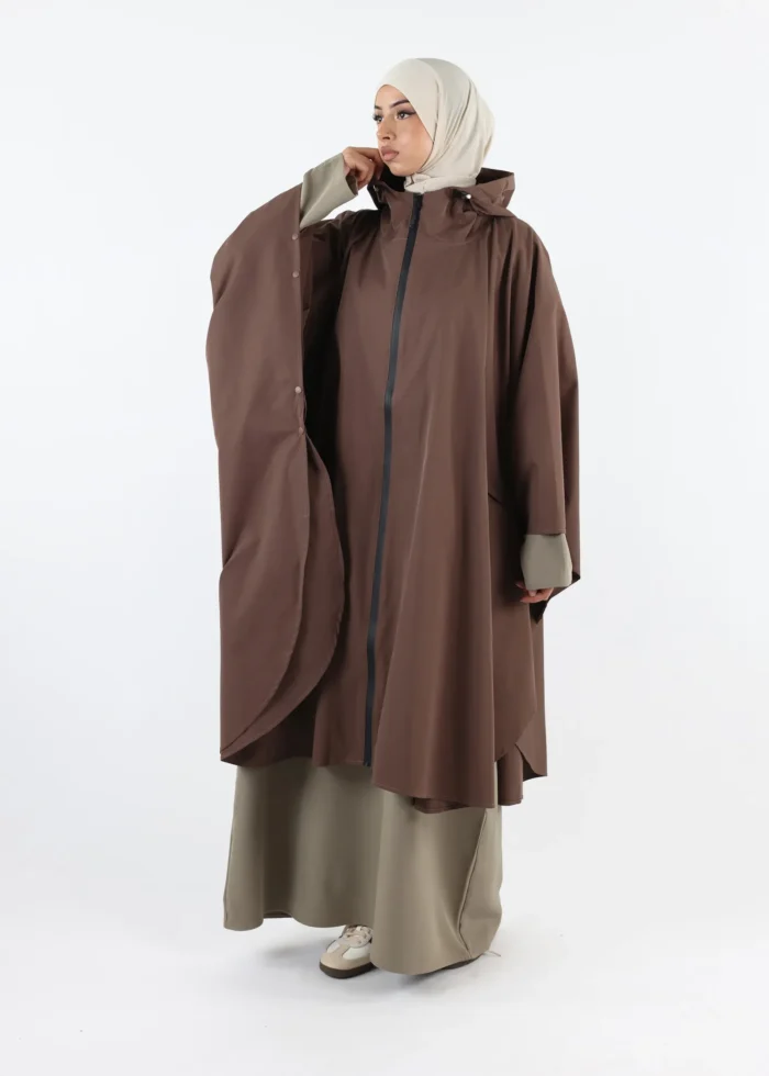 Waterproof Poncho - Coffee - Ina Collection