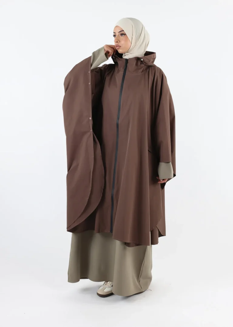 Waterproof Poncho - Coffee - Ina Collection