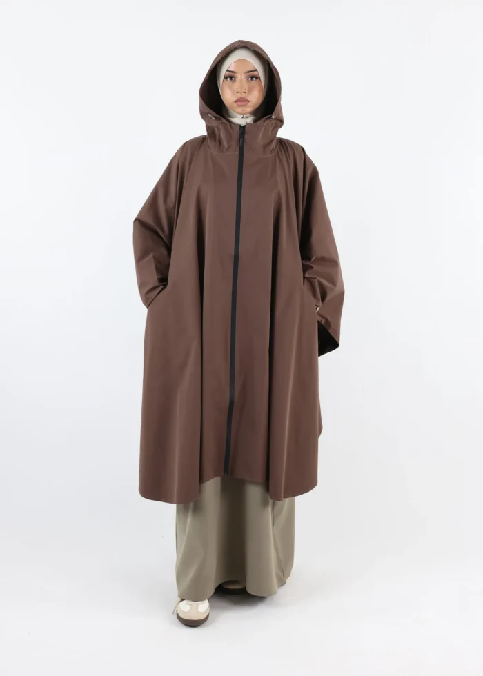 Waterproof Poncho - Coffee - Ina Collection