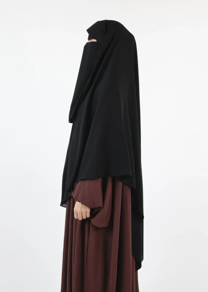Instant Khimar Cap Niqab Set - Black - Ina Collection
