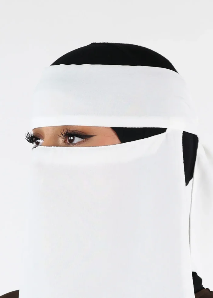 Full Niqab Short - No Pinch - Off White - Ina Collection